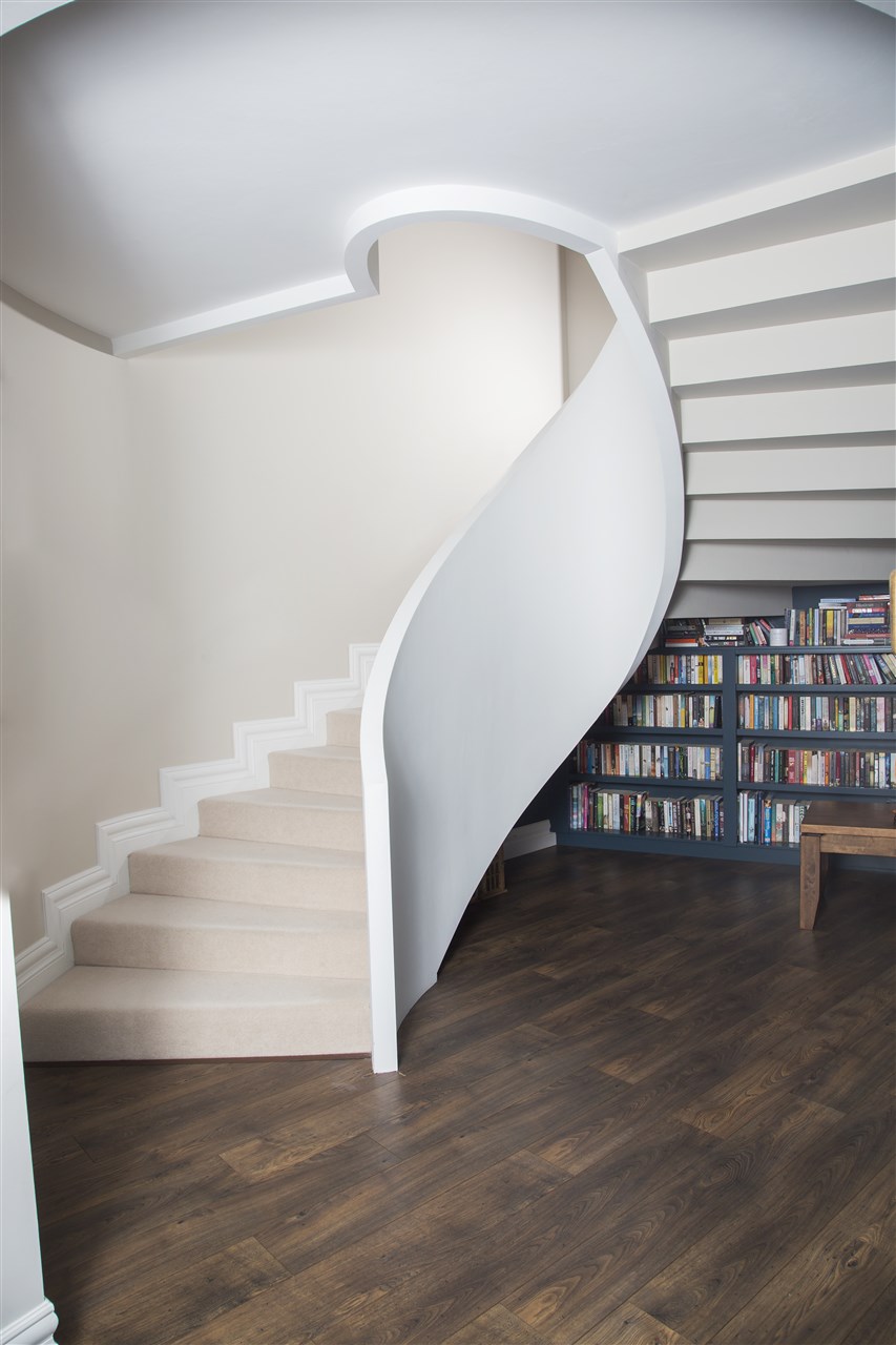 Elliptical curved concrete stairs - Tullamore , Co. Offaly , Ireland