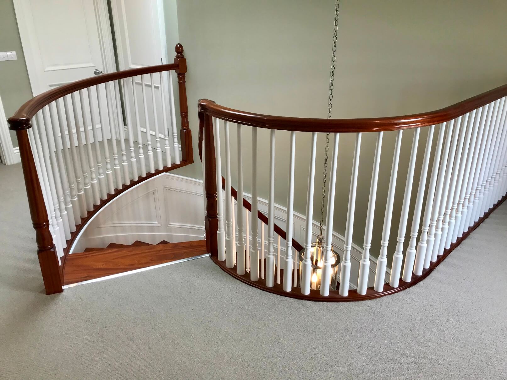 Curved Concrete Stairs Kilkenny Ireland - mahogany treads and ...