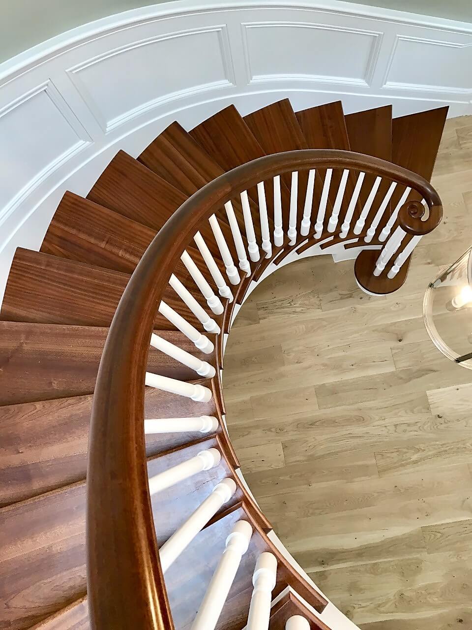 Curved Concrete Stairs Kilkenny Ireland - mahogany treads and ...