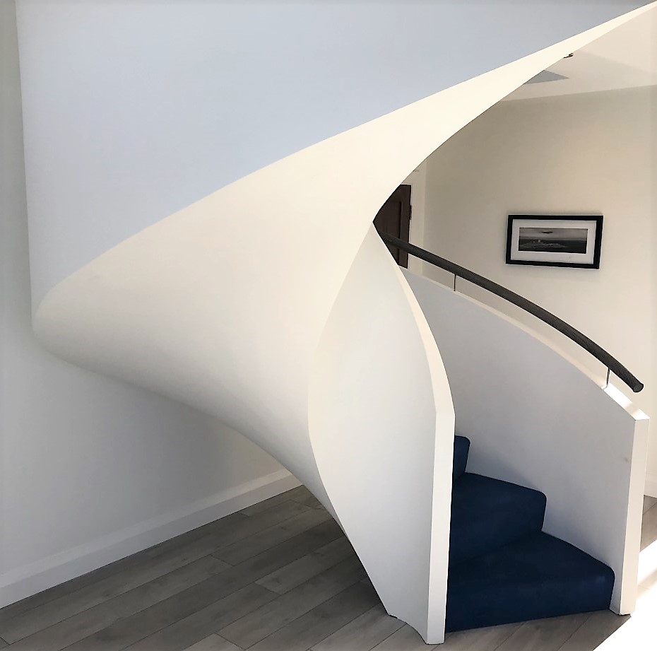 Concrete Curved Stairs - Staircase Design , manufacturing , fitting in ...