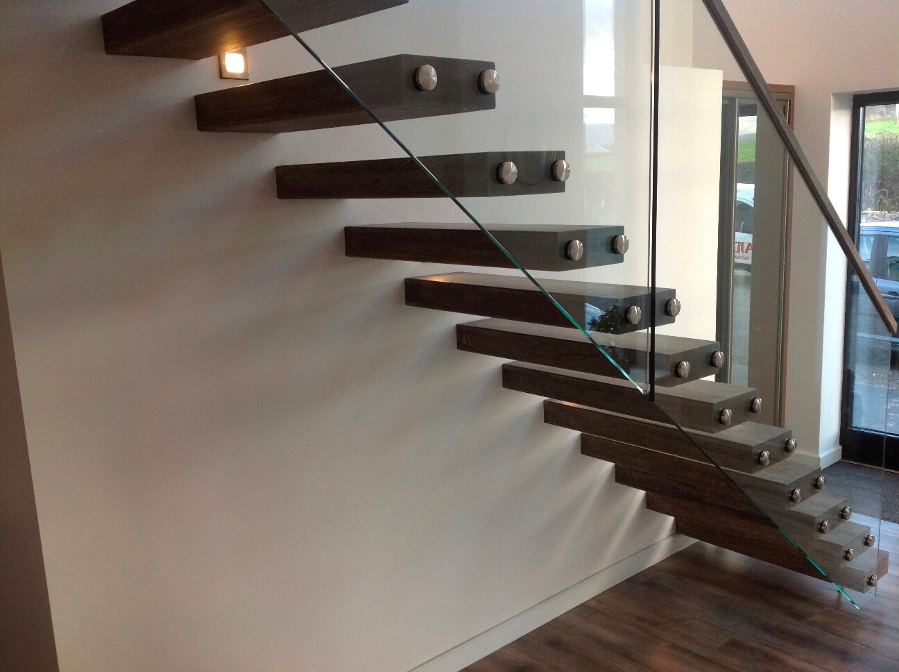 Floating Stairs with Freestanding Glass Balustrade - Clonmel, Tipperary ...