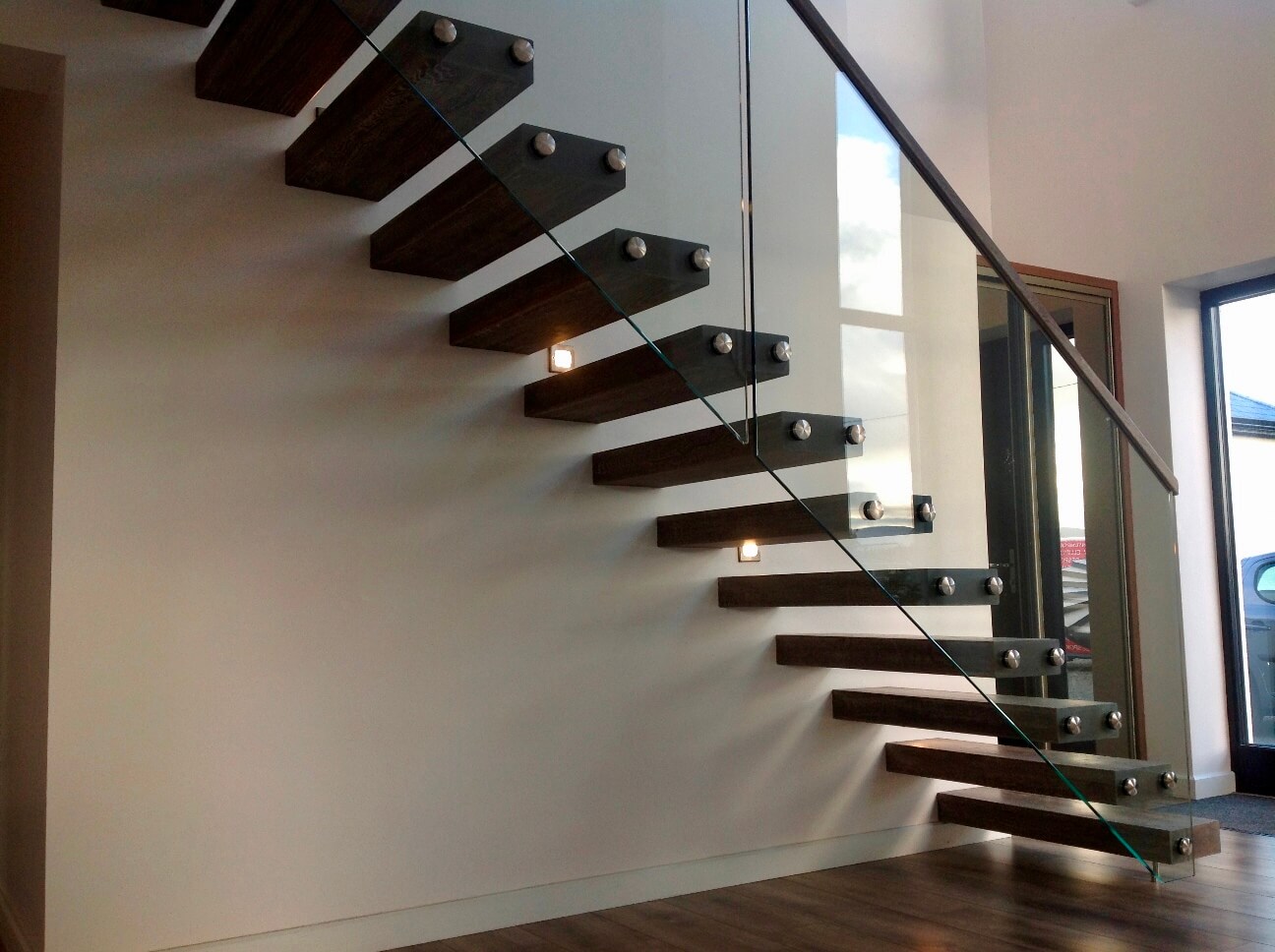 Floating Stairs with Freestanding Glass Balustrade - Clonmel, Tipperary ...