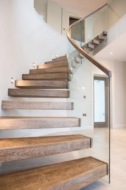 Floating and Curved Stairs - Co Mayo Ireland - Cantilevered Floating ...