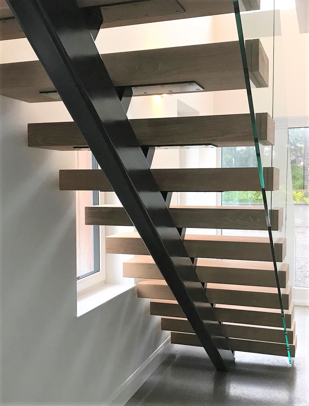 Anthracite grey steel spine stairs - Staircases - Design - Stairs ...