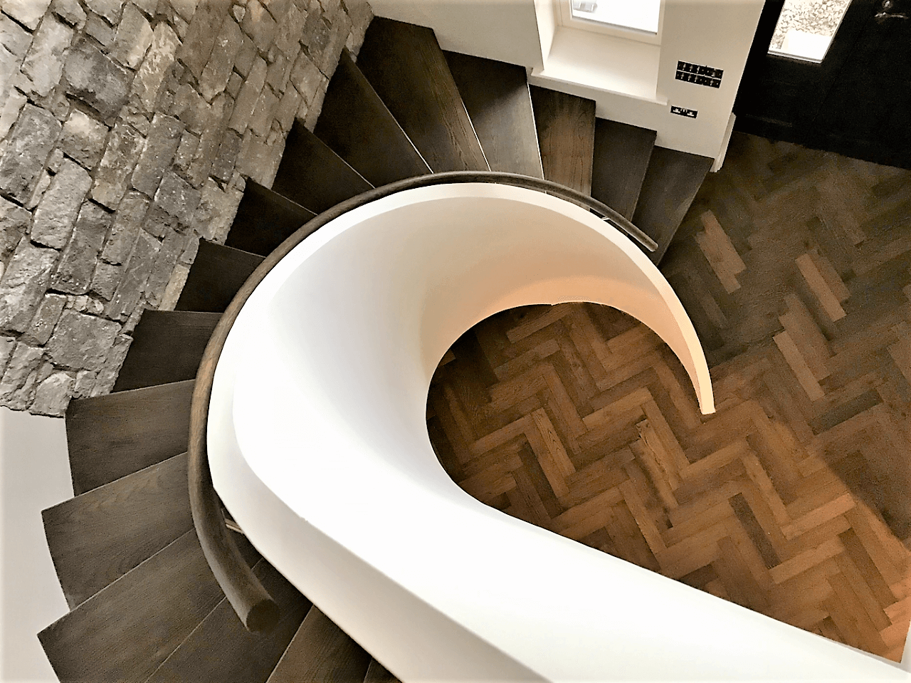 Elliptical concrete stepped soffit stairs - Elliptical Stairs - Curved ...