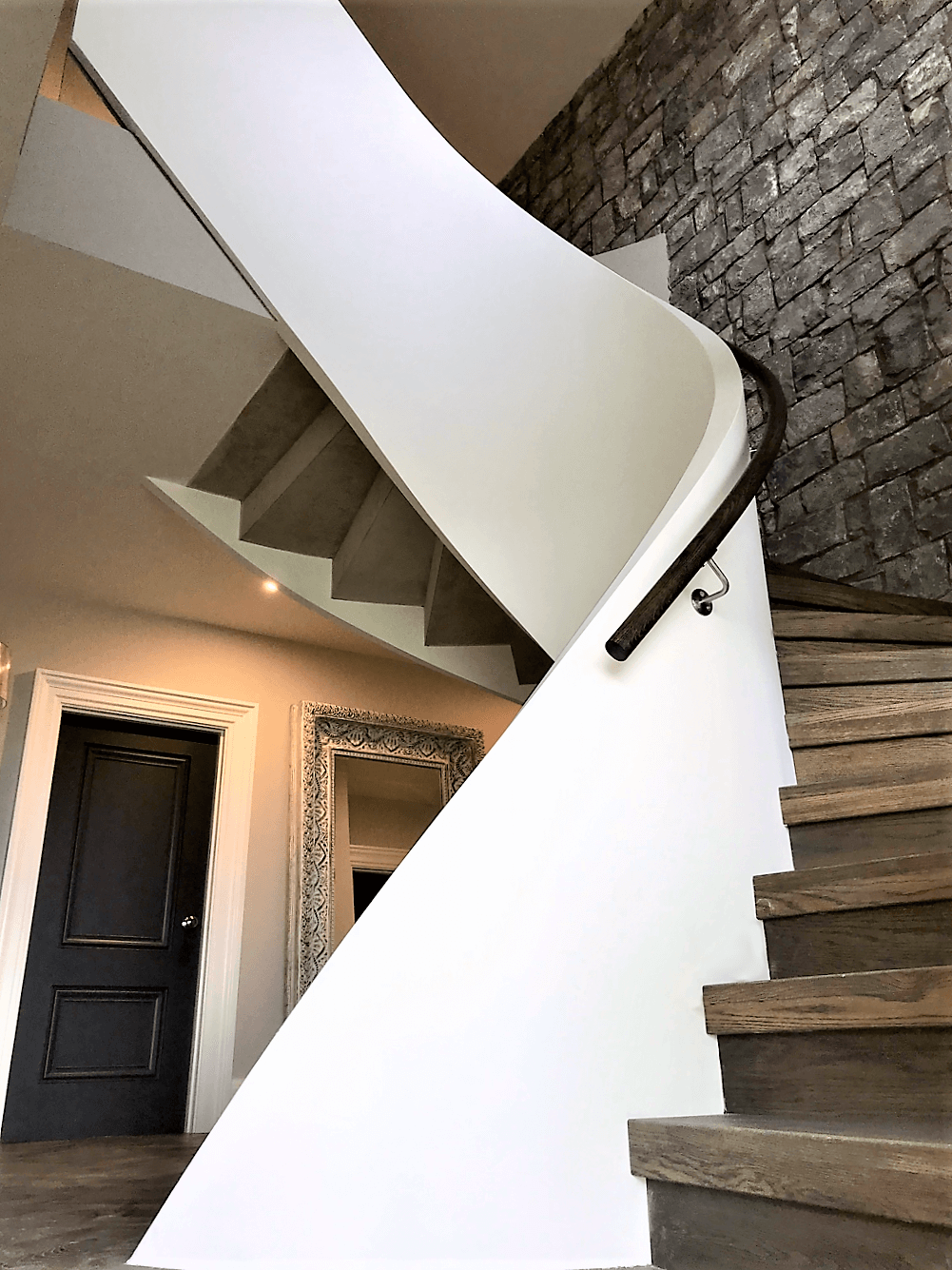 Elliptical concrete stepped soffit stairs - Elliptical Stairs - Curved ...