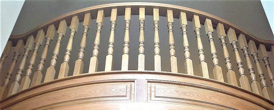 American oak cut string stairs