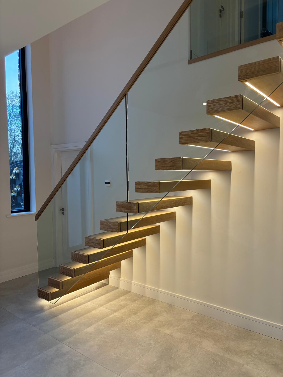 Floating staircase - floating stairs - cantilevered staircase ...