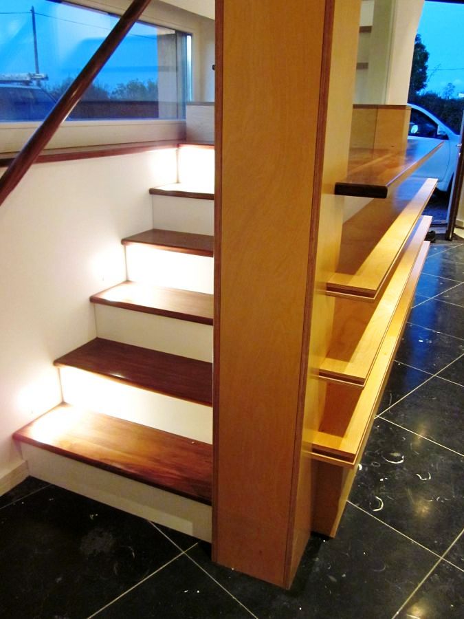 Birch and Walnut Timber Stairs - Contemporary Timber Staircases - AJD ...