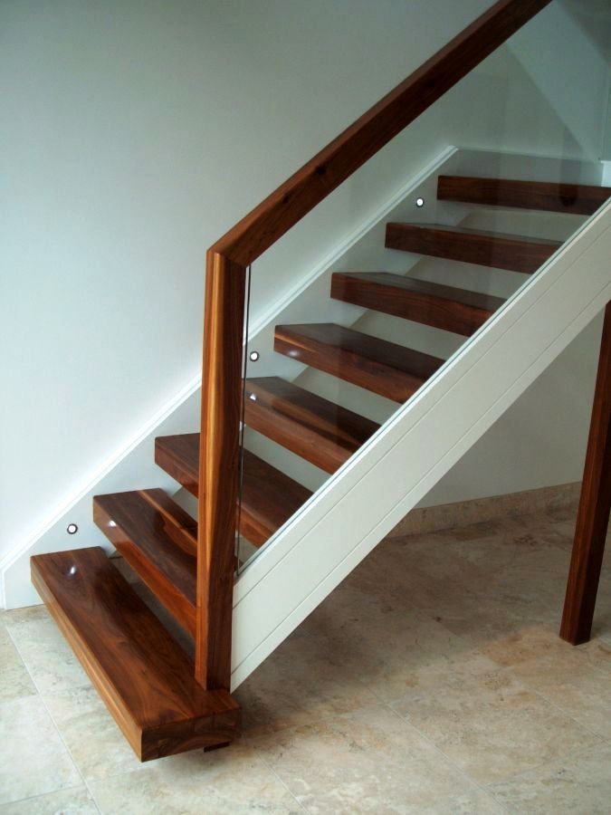 Contemporary Walnut Stairs with Open Rise - Custom Built Staircases ...