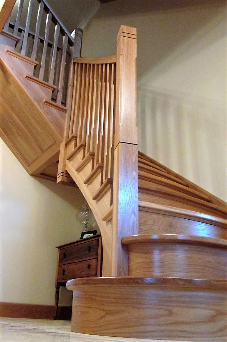 Flared Oak Stairs - Custom Built Flared Staircases - AJD Bespoke Stairs ...