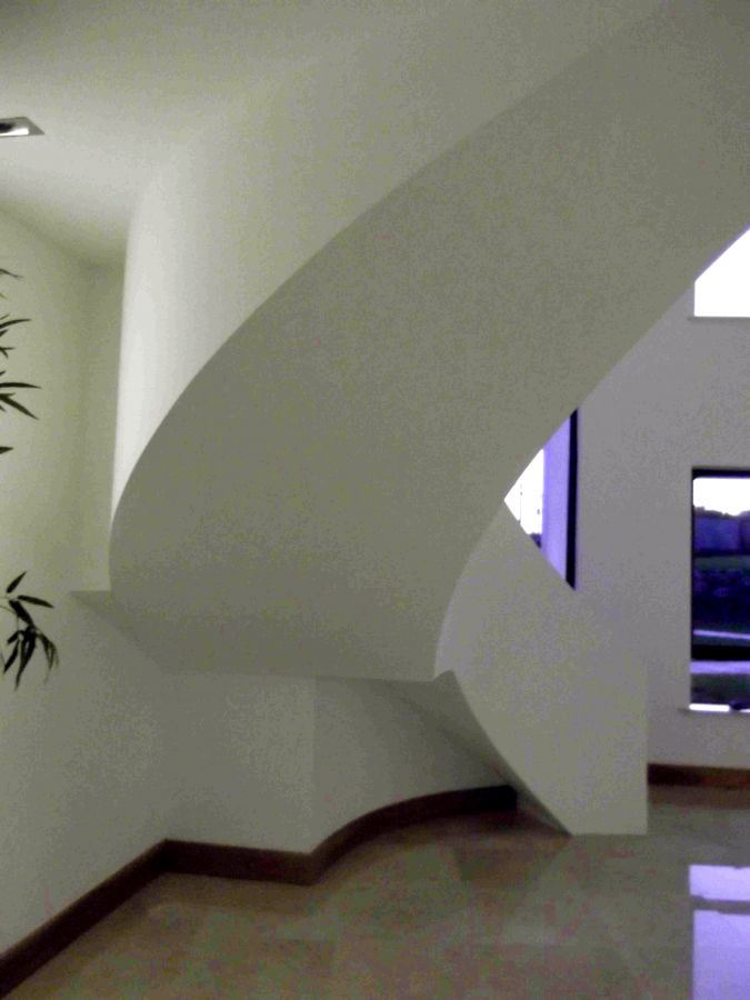 Curved Concrete Stairs Ireland - AJD Bespoke Concrete Stairs