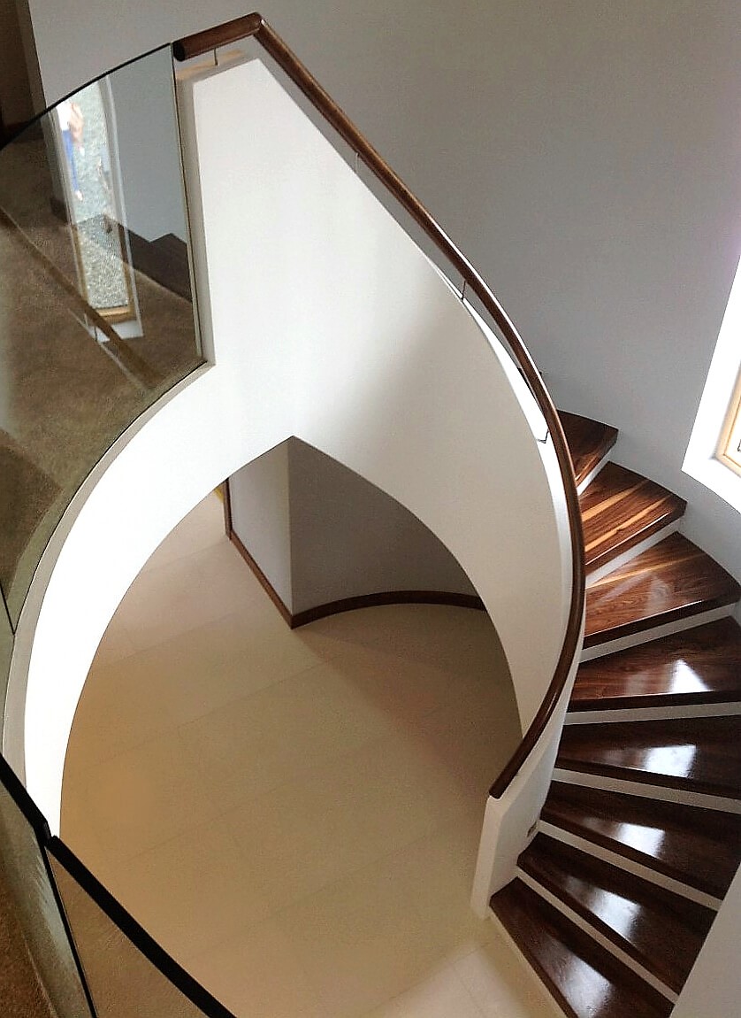 Curved Concrete Stairs - Custom Built Staircases - AJD Bespoke Stairs ...