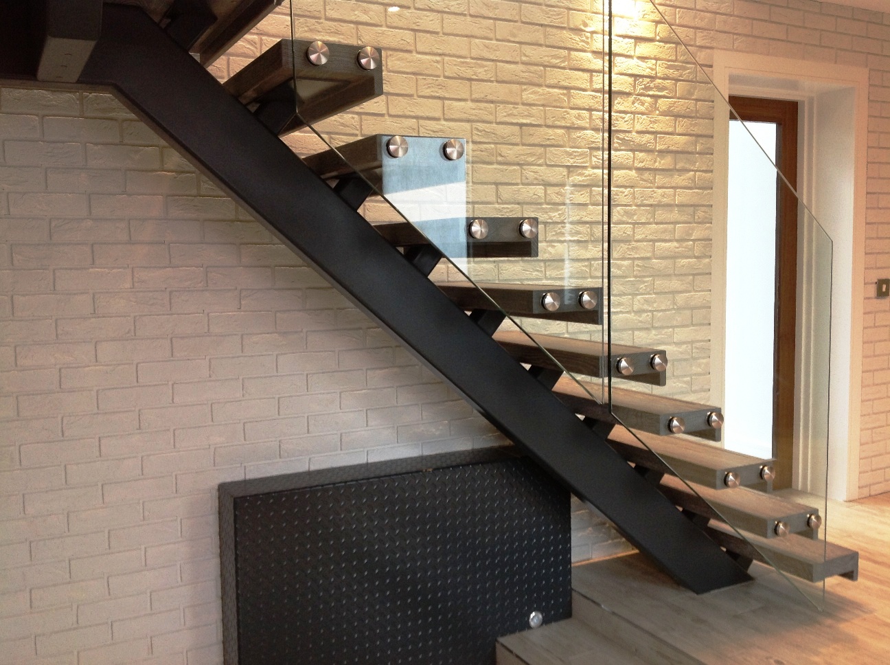 Steel spine stairs - Designed and Fitted by AJD for Customer in Cork ...