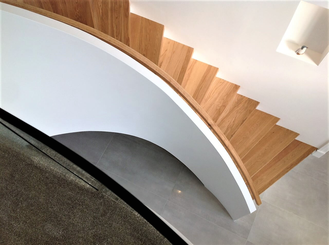 Curved Concrete Glass stairs - Kilkenny, Ireland - Curved concrete ...