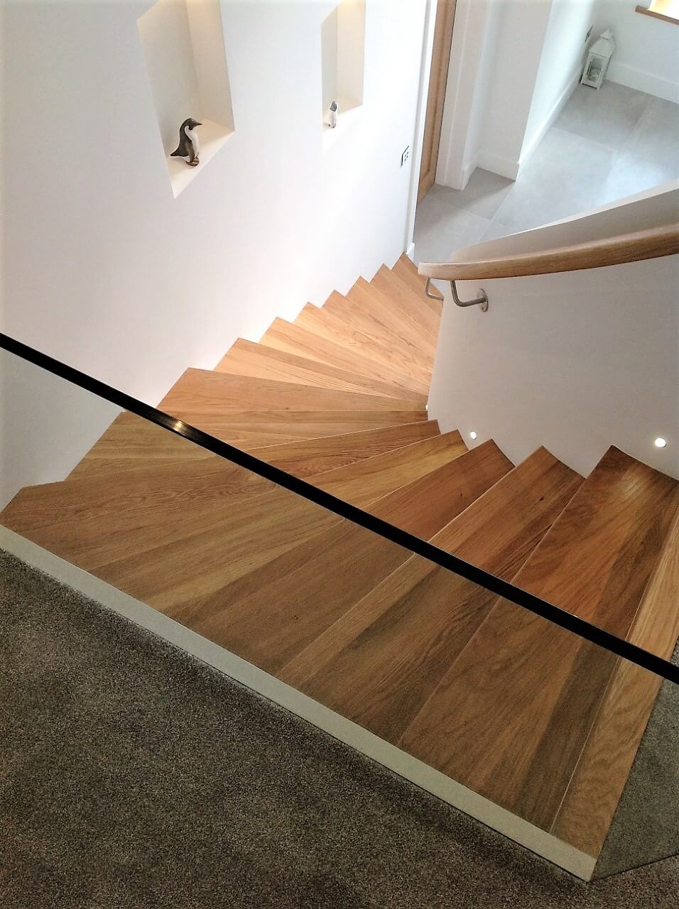 Curved Concrete Glass stairs - Kilkenny, Ireland - Curved concrete ...